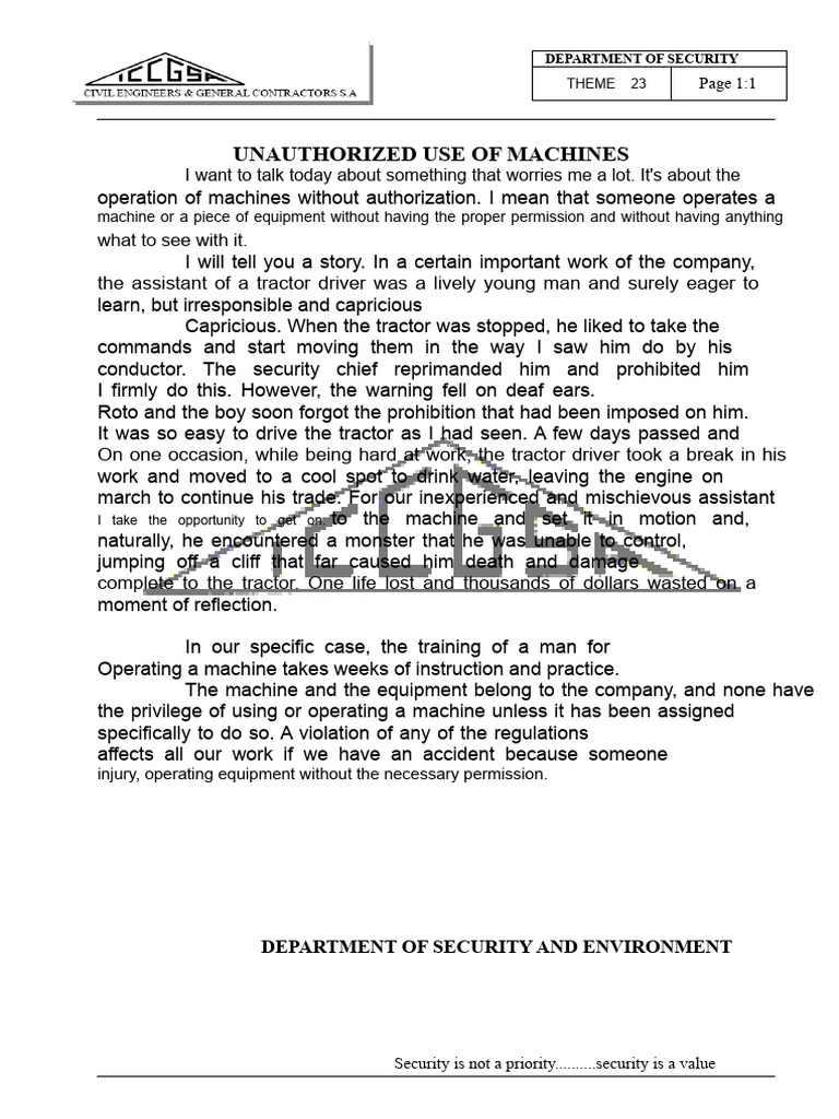 23.........UNAUTHORIZED USE OF MACHINES | PDF
