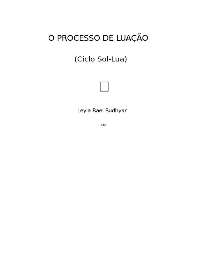 CICLO SOL-LUA Leila Rudhyar.doc | PDF | Lua | Astrologia