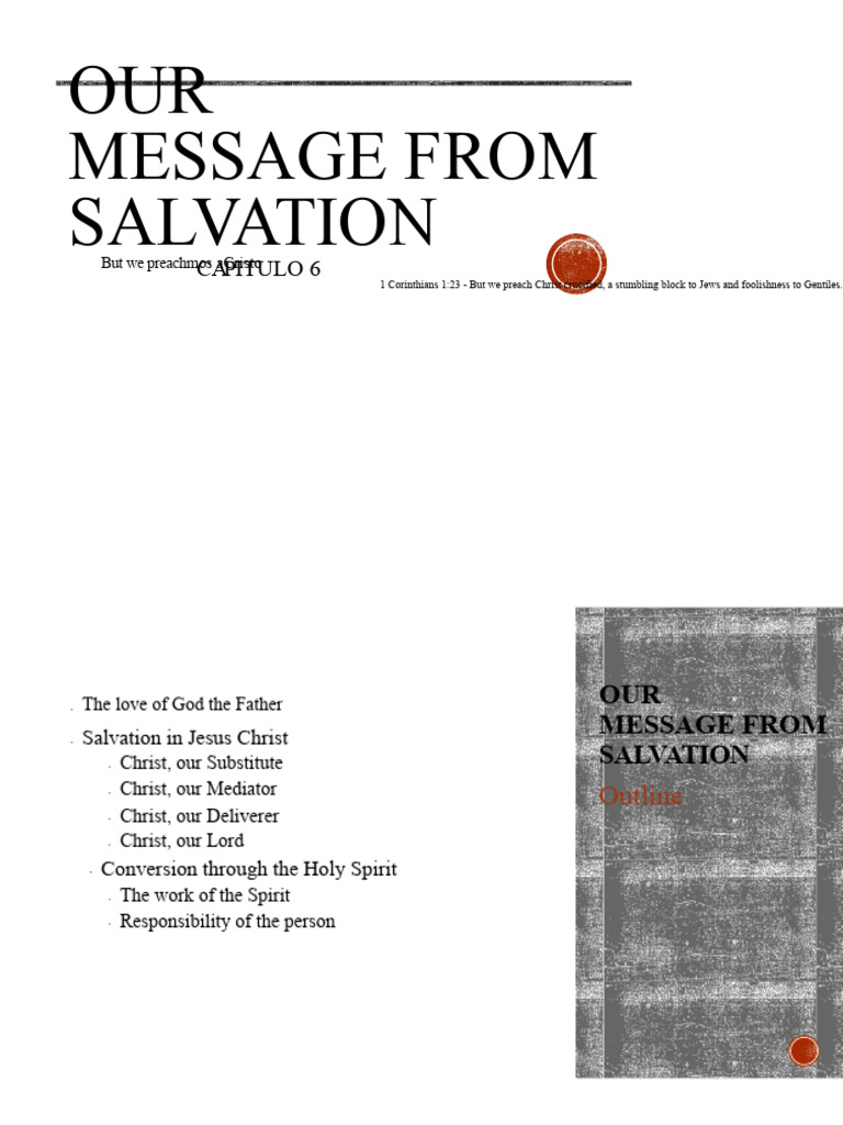 Ch. 6 Our message of salvation | PDF | Salvation | Jesus