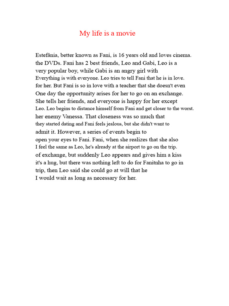 my life is a movie | PDF