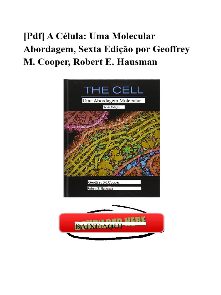 A Célula: Abordagem Molecular PDF | PDF