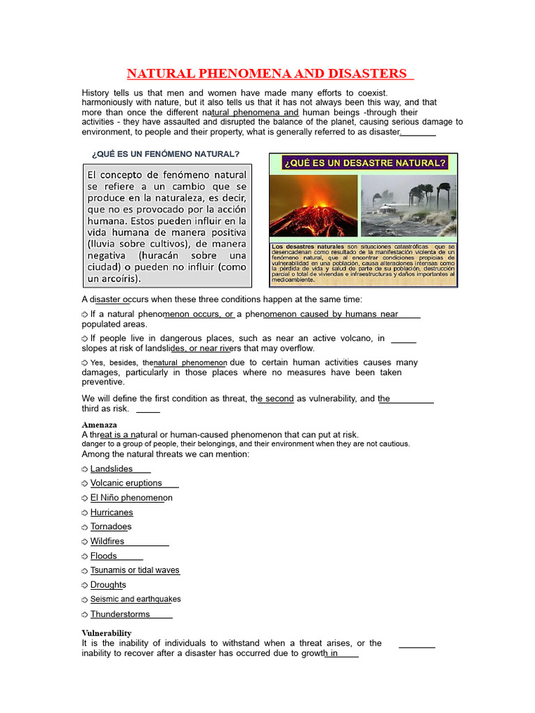 Understanding Natural Disasters and Risks | PDF | Natural Disasters ...