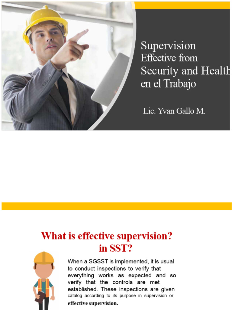 Effective Supervision of Occupational Health and Safety | PDF ...