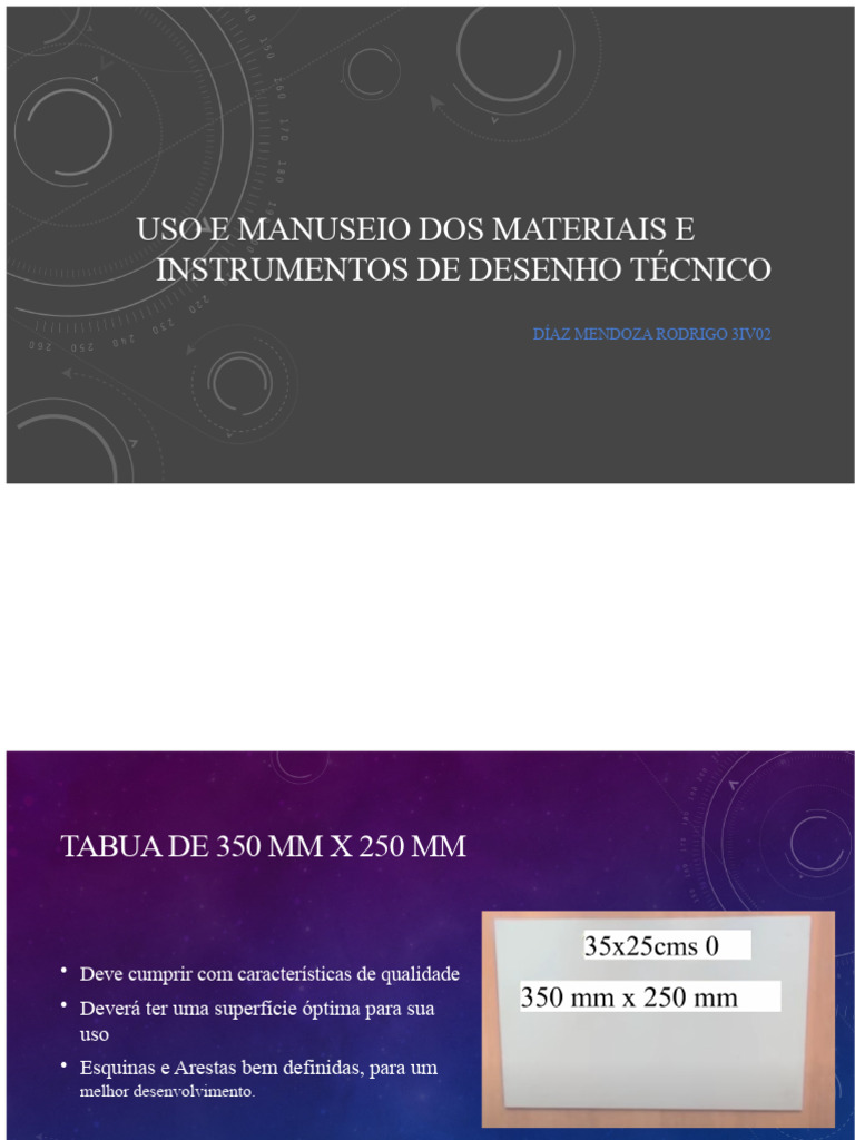 Uso e Manuseio Dos Materiais e Instrumentos de Desenho Técnico. | PDF ...