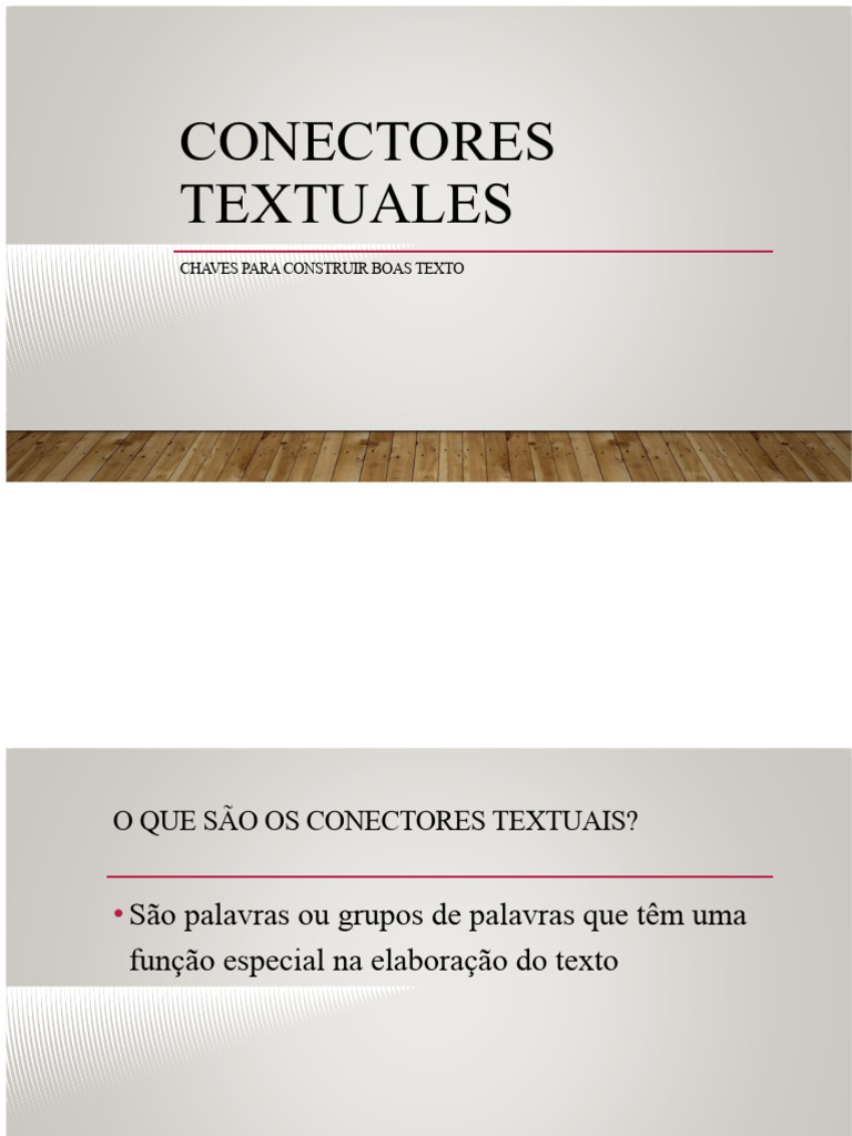 Conectores Textuais: Guia Prático | PDF | Conector elétrico | Realidade