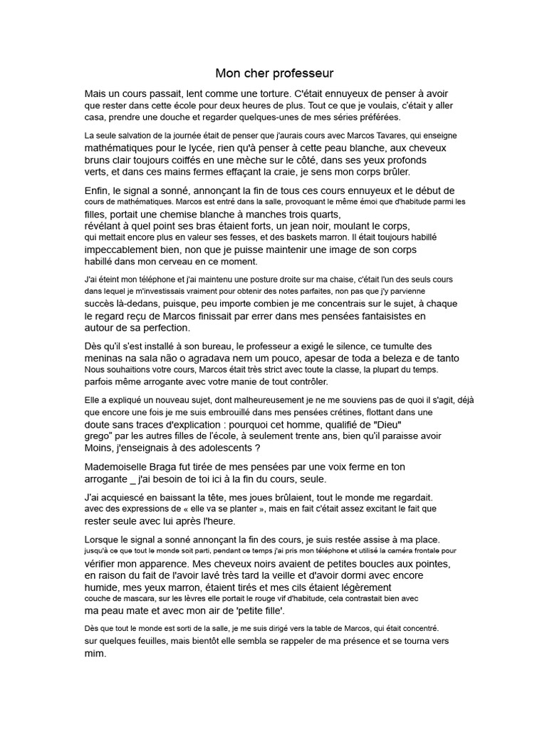 Mon Cher Professeur | PDF