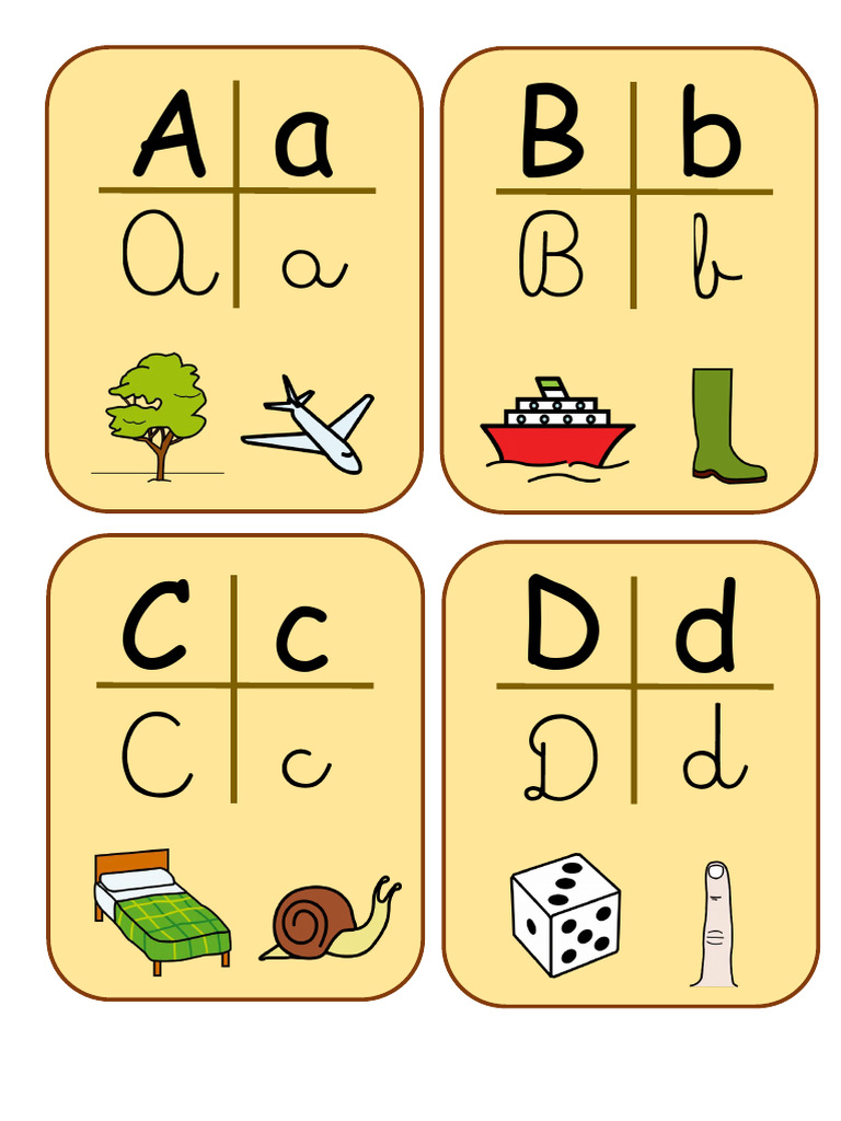 Alphabet With 4 Types of Letters | PDF