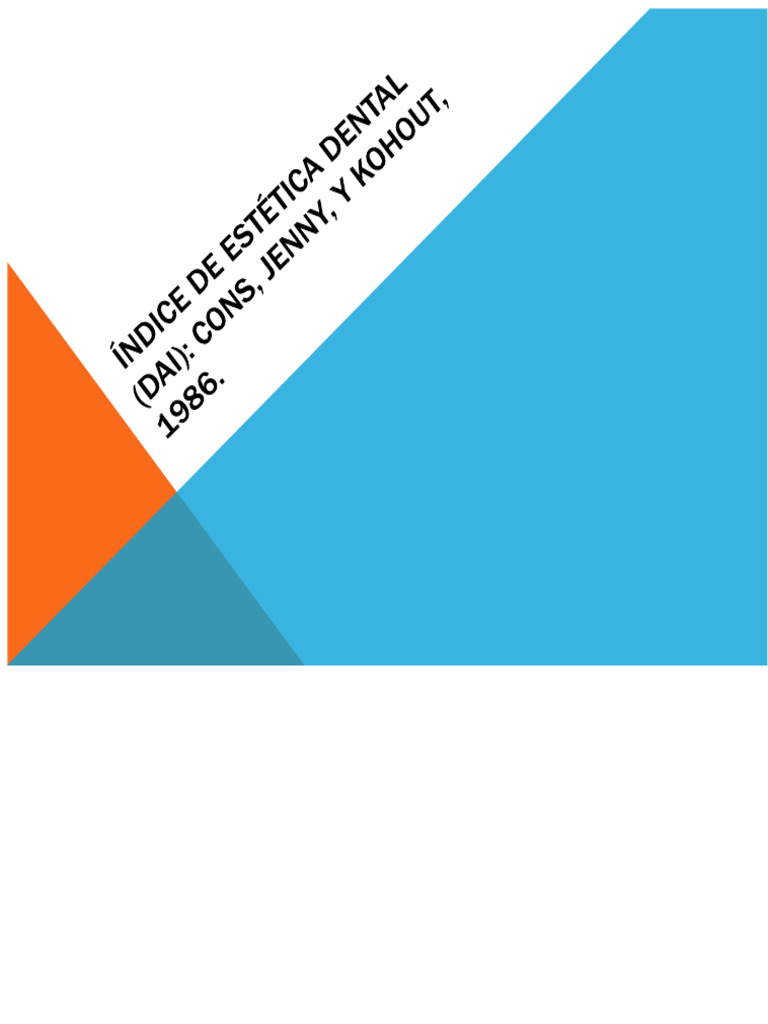 Dental Aesthetics Index Overview | PDF | Dental Anatomy | Dentistry ...
