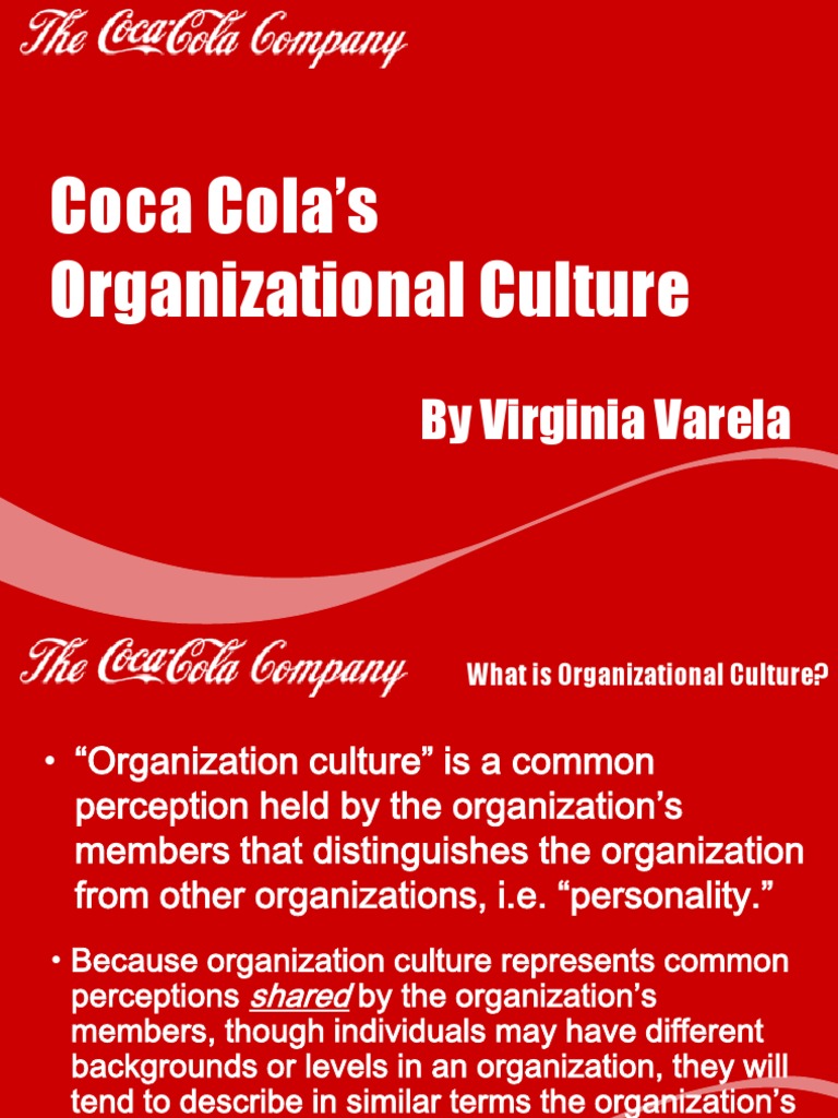 36142781 Coca Cola Org Culture | Coca Cola | Employment