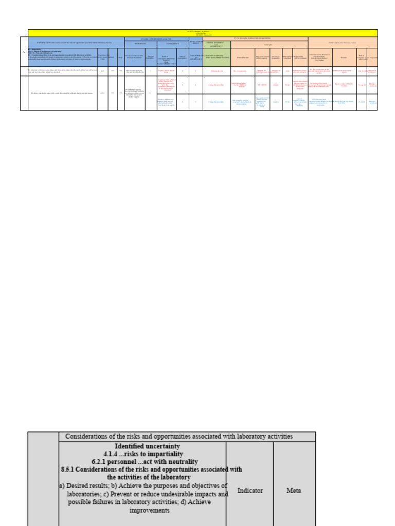 Example of Risk and Opportunity Spreadsheet | PDF | Risk | Uncertainty