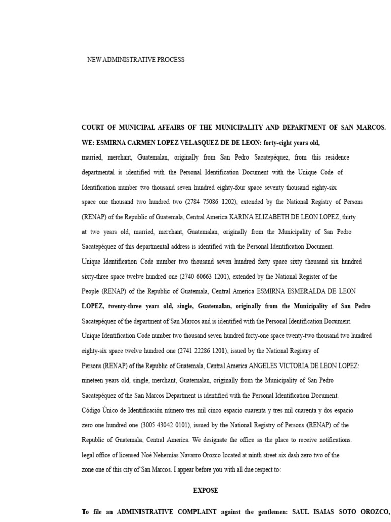 Administrative Memorial CESAR | PDF | Habeas Corpus | Justice