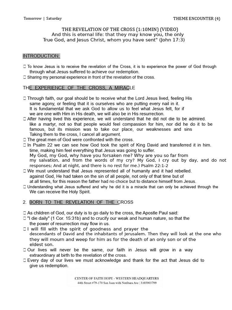 4 The Revelation of The Cross | PDF | Jesus | Salvation