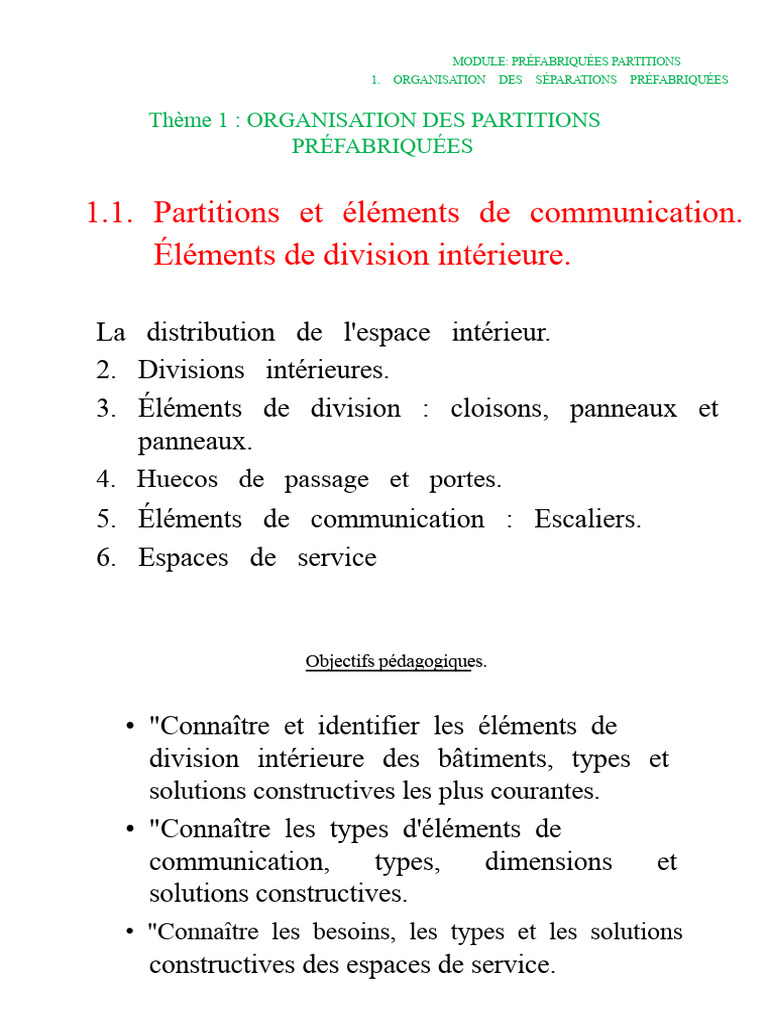 Organisation des partitions préfabriquées | PDF