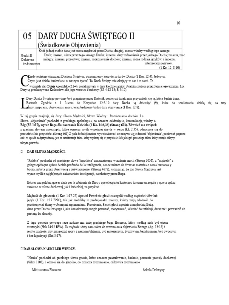 05 Dary Ducha Świętego II | PDF