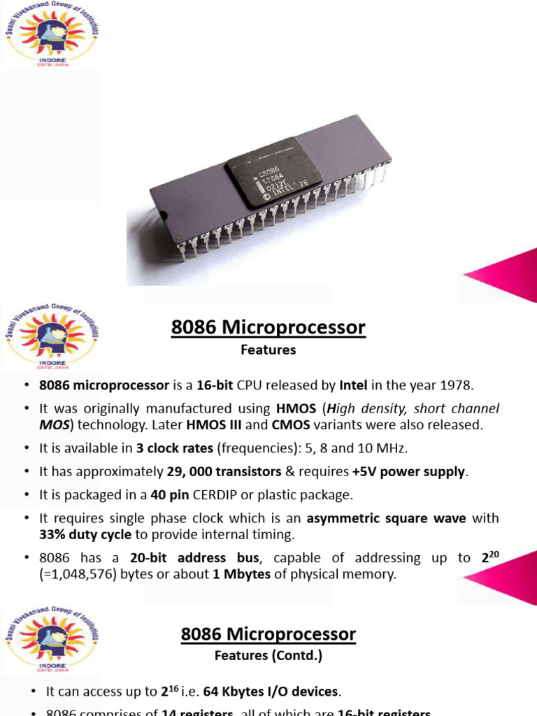 Intel 8086 Microprocessor Overview | PDF | Microprocessor | Central ...
