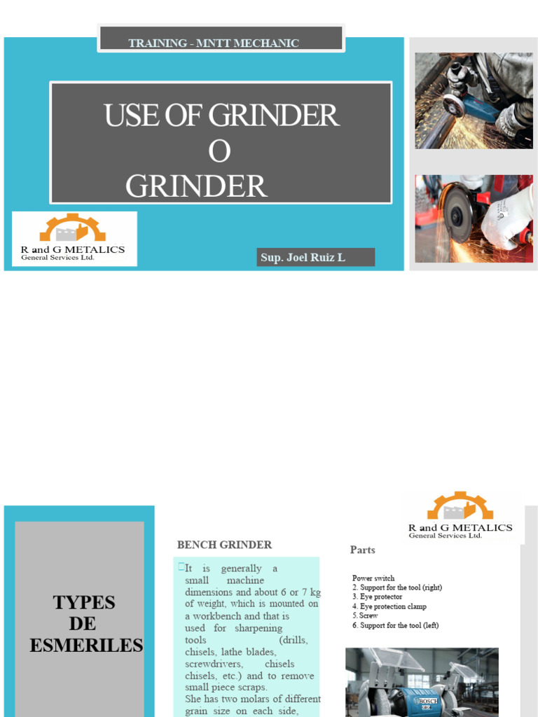 Grinder Safety and Operation Training | PDF | Drill | Mill (Grinding)