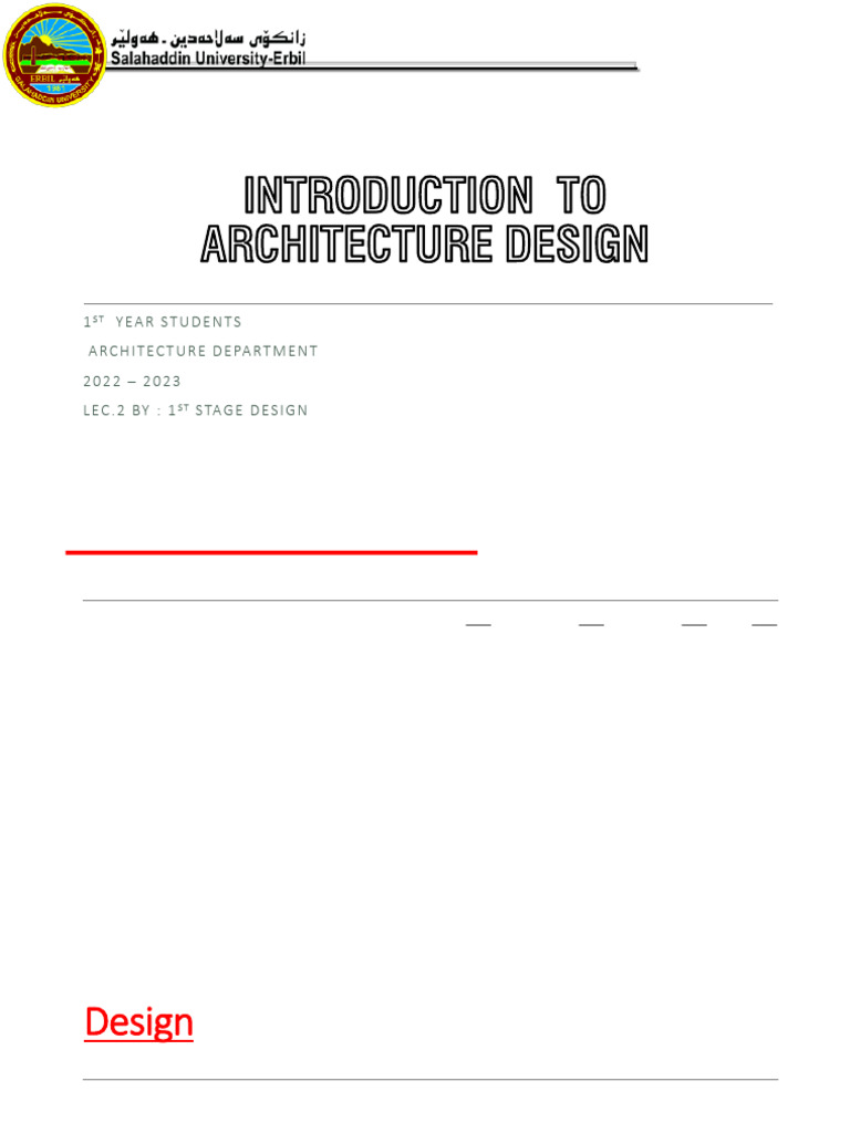 Introduction to Architecture Design | PDF