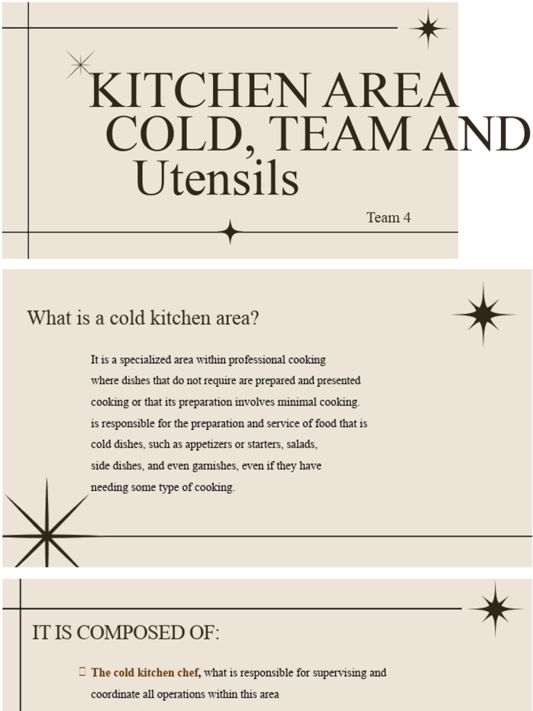 Understanding Cold Kitchen Areas | PDF | Kitchen | Refrigerator