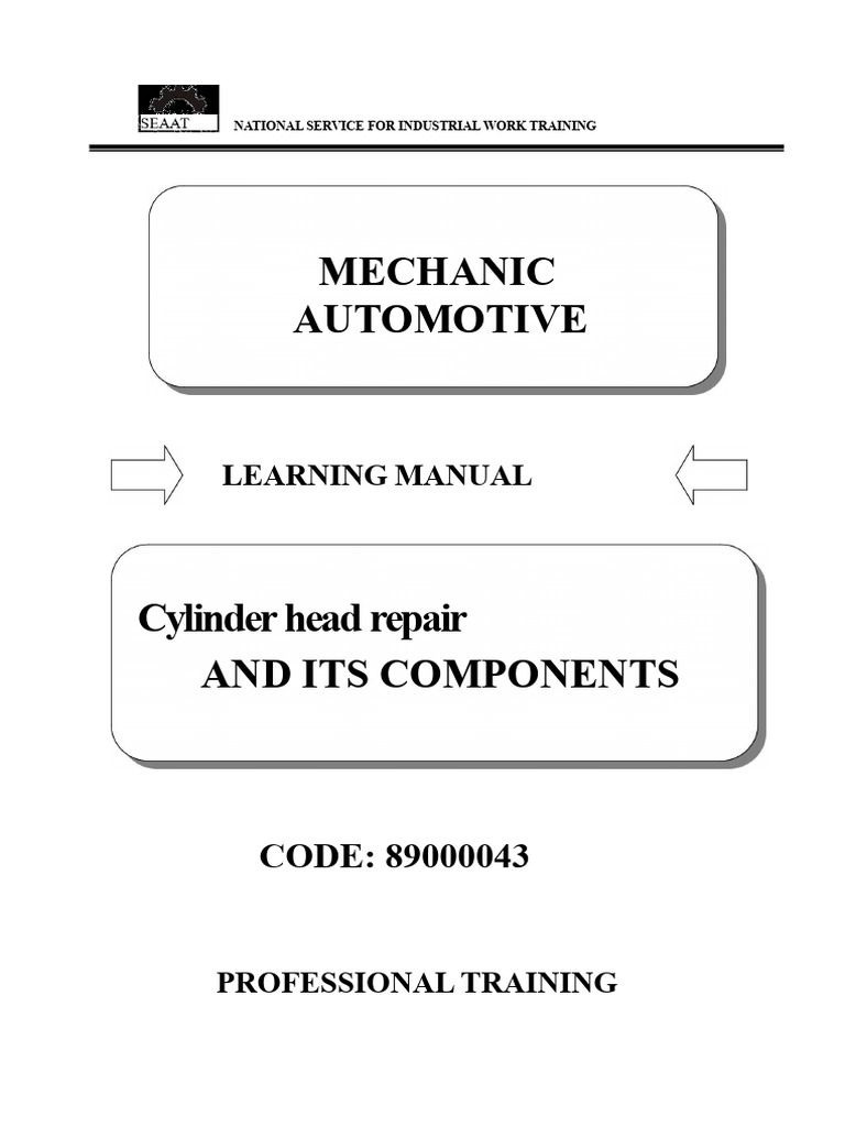 360747789 89000043 Repair of the Cylinder Head and Its Components PDF ...