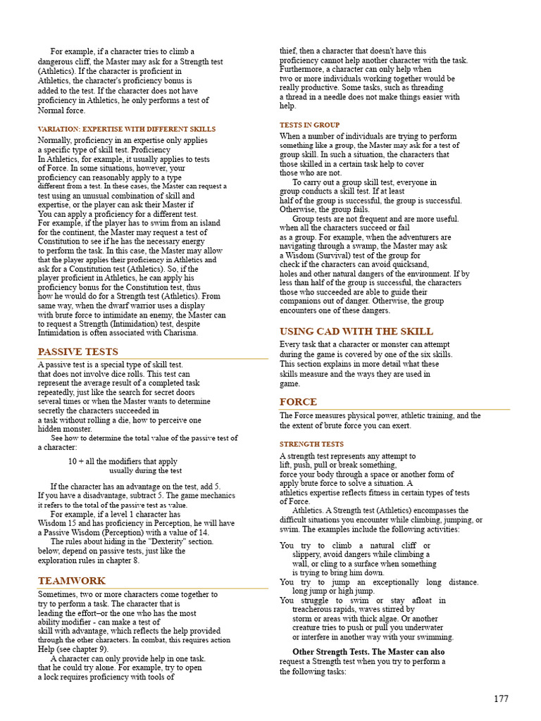 D&D 5e - Skills | PDF | Deception | Lie