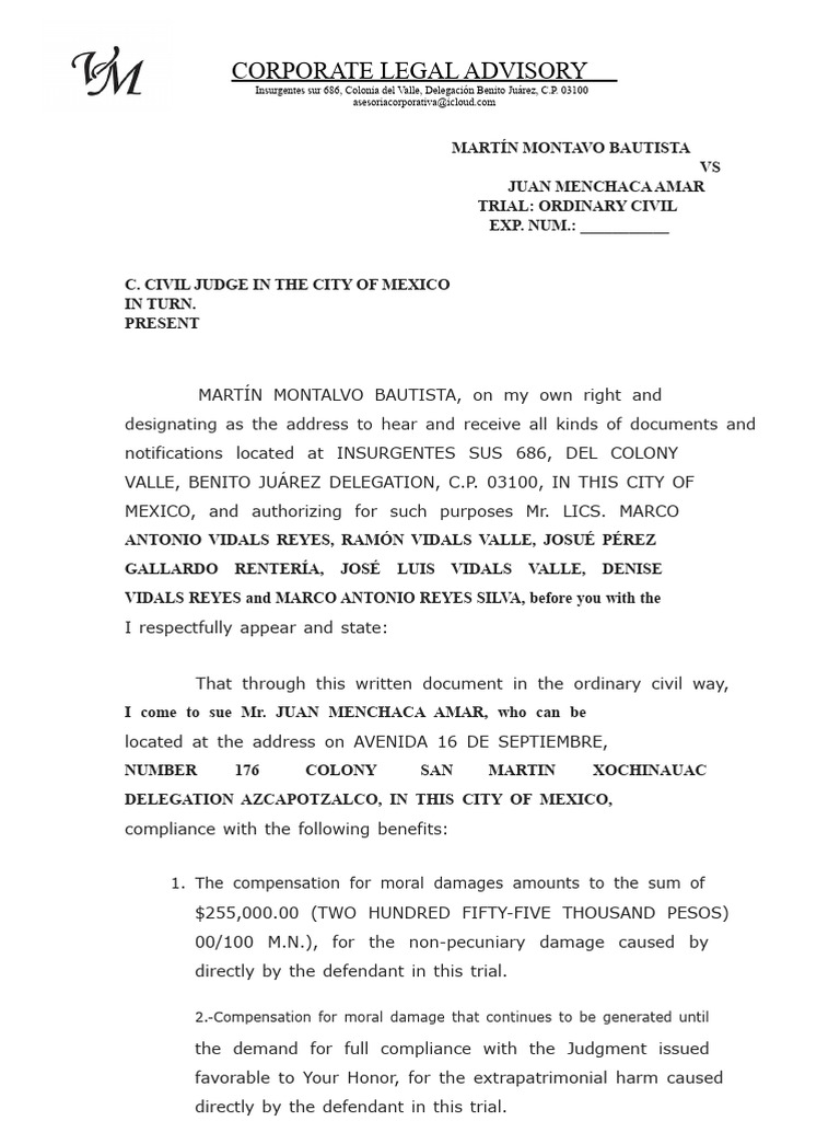MORAL DAMAGE CLAIM. DEFAMATION. | PDF | Defamation | Justice