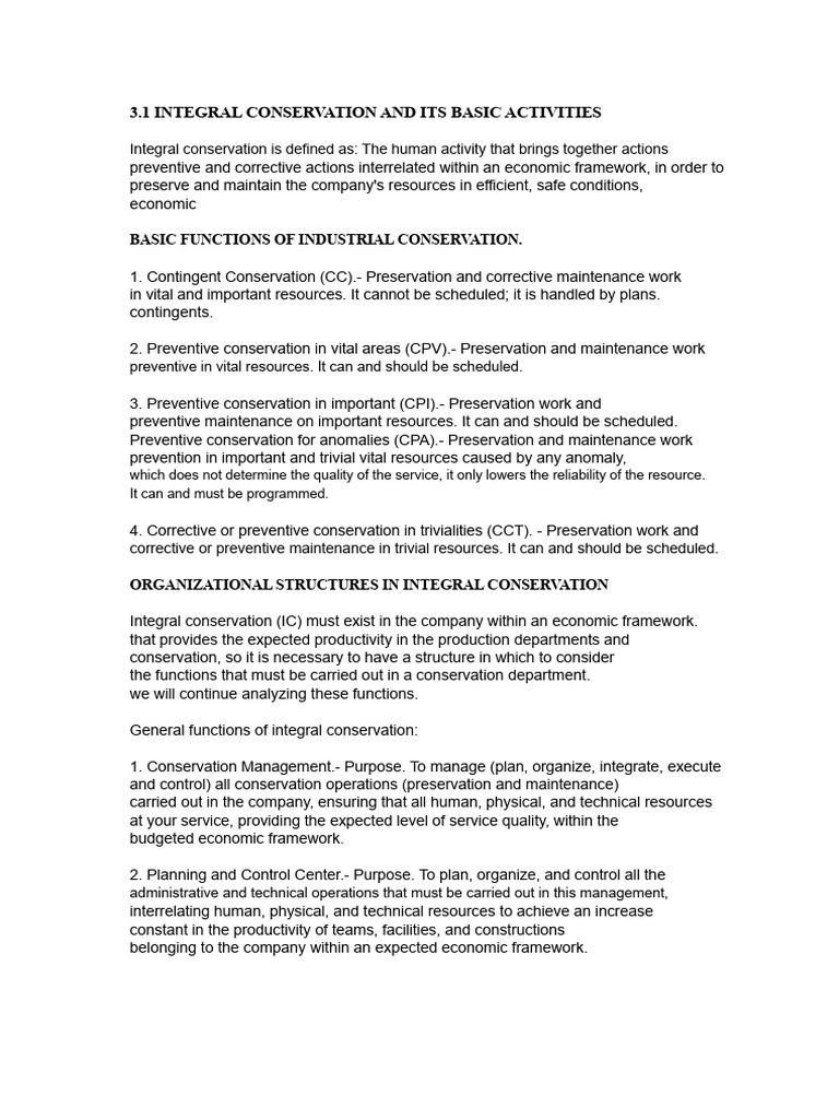 integral-conservation-and-tools-for-management.docx | PDF | Reliability ...