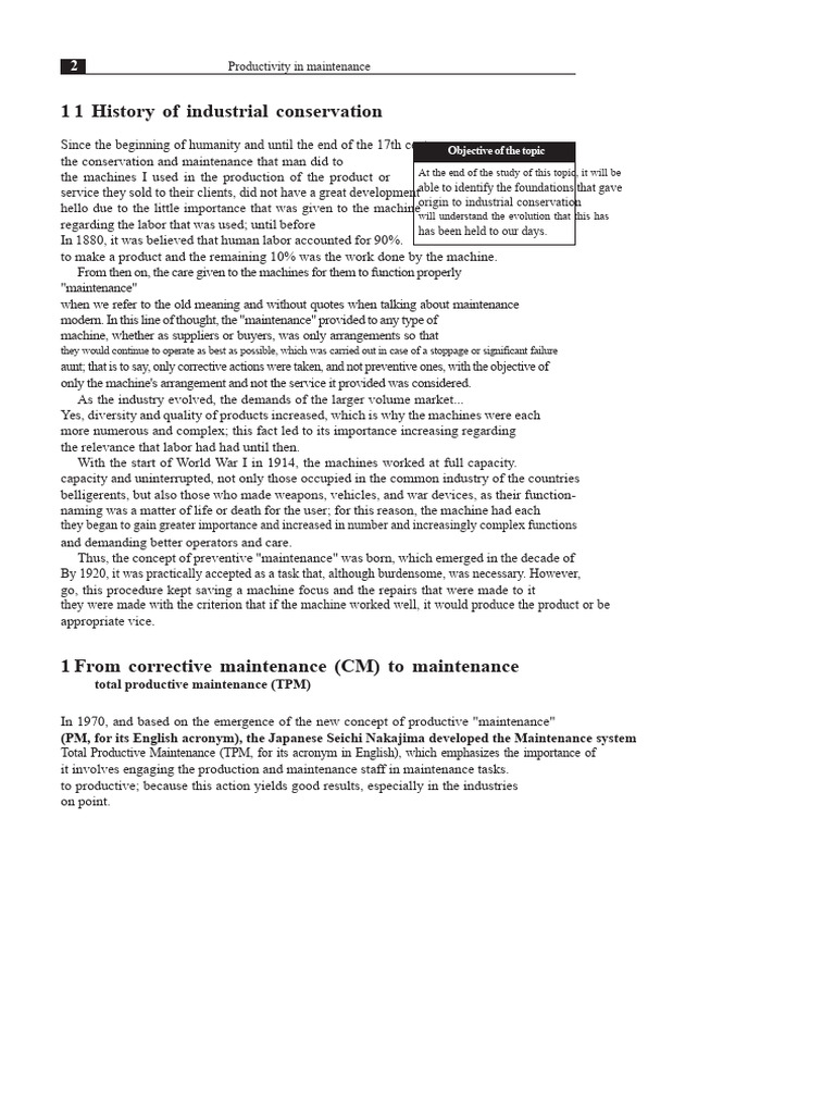 History of Industrial Conservation | PDF | Systems Theory