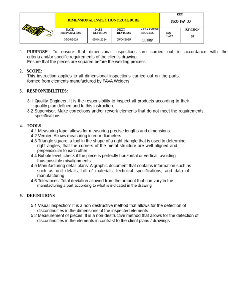 Dimensional Inspection Procedure | PDF | Engineering Tolerance | Triangle