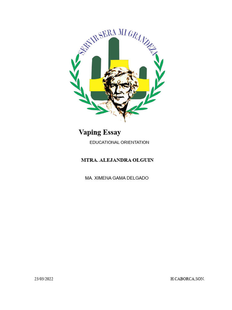 Essay on Vaping | PDF | Electronic Cigarette | Smoking