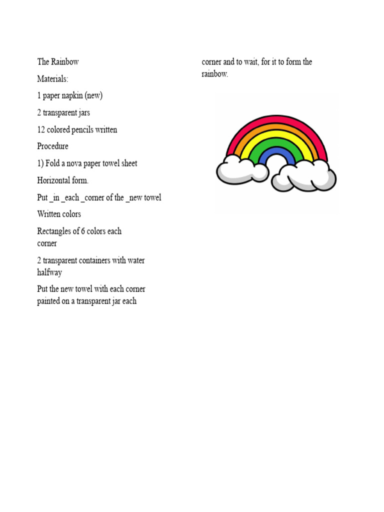 The Rainbow Experiment | PDF