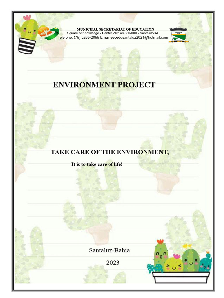 ENVIRONMENT PROJECT - EF and 1st YEAR | PDF | Nature | Perception