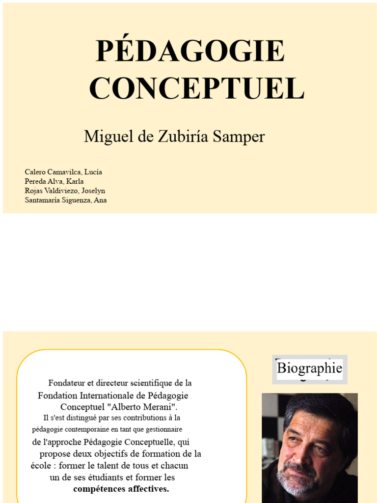 Pédagogie Conceptuelle : Approche Innovante | PDF | Pédagogie ...