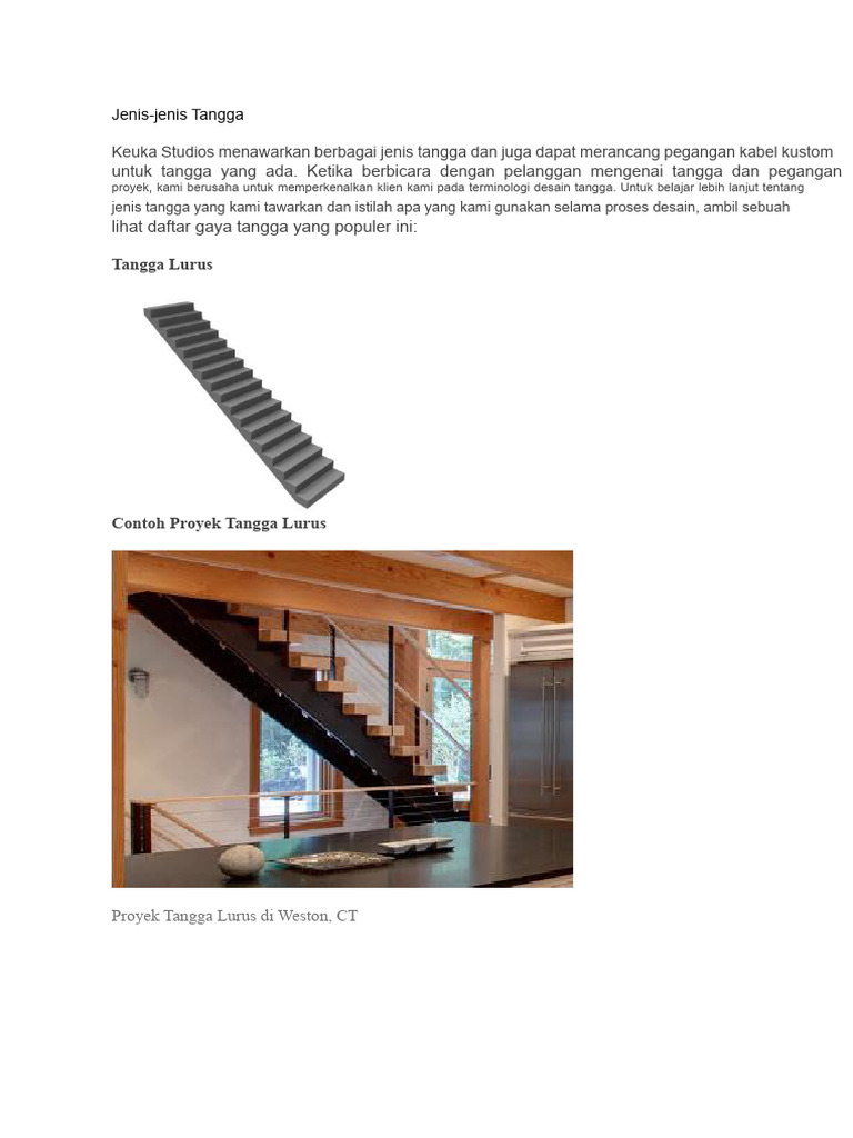 Jenis-Jenis Tangga untuk Desain Interior | PDF