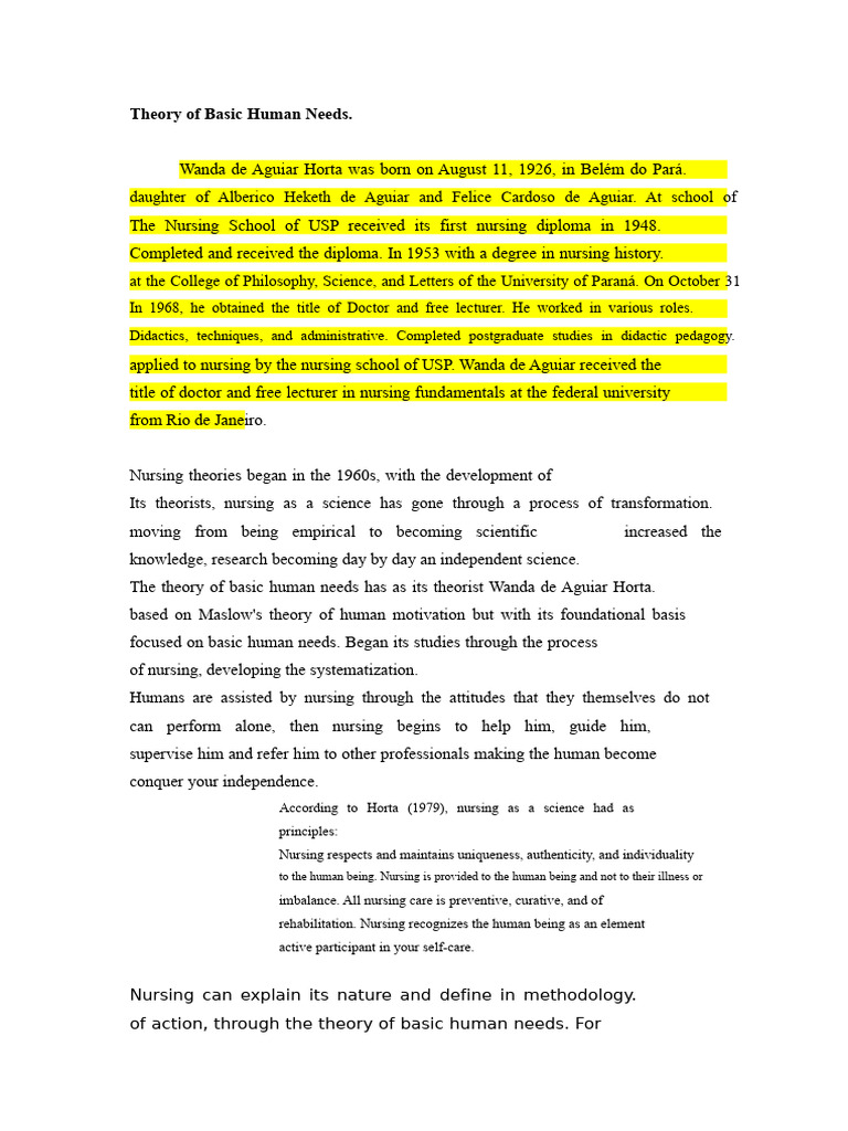 Theory of Basic Human Needs | PDF | Science | Theory