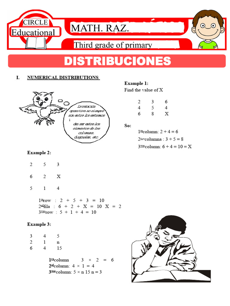 Numerical and Graphical Distributions For Third Grade | PDF | Applied ...