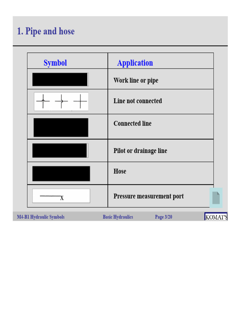 2. Hydraulic Symbols Komatsu | PDF | Valve | Engines