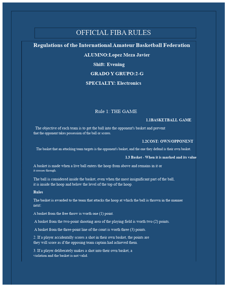 FIBA OFFICIAL RULES | PDF | Area | Circle
