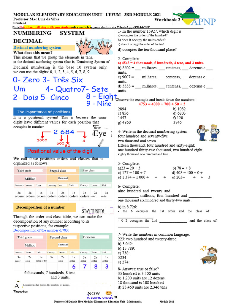 Activity 03 6th grade Remote Class Decimal System | PDF | Mathematical ...