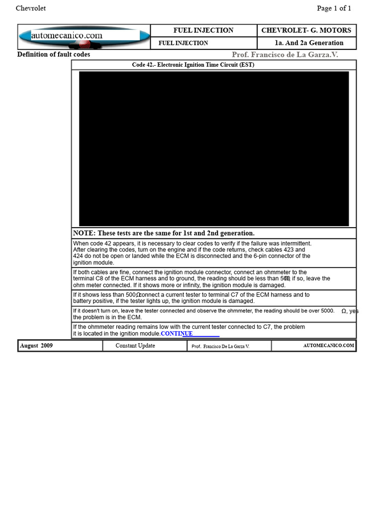 34.Code 42.- Electronic Ignition Timing Circuit (EST) | PDF