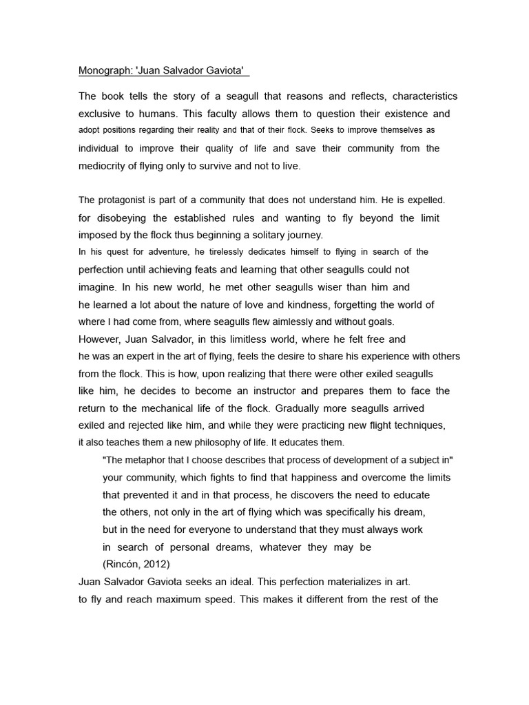 Essay on Jonathan Livingston Seagull | PDF