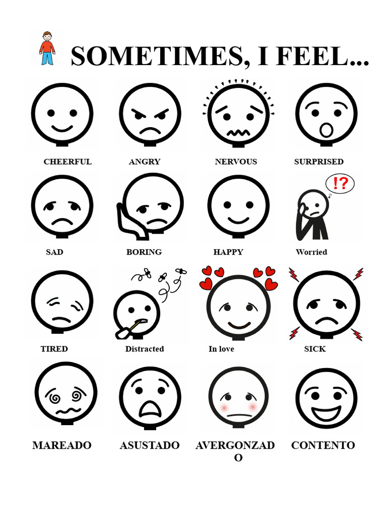 emotions and feelings PICTOGRAMS | PDF