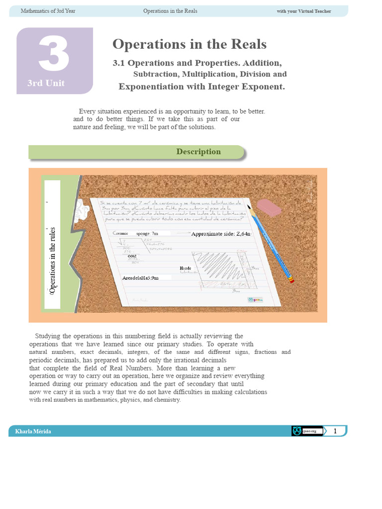 Real Numbers. Operations and Properties in the Reals | PDF | Numbers ...
