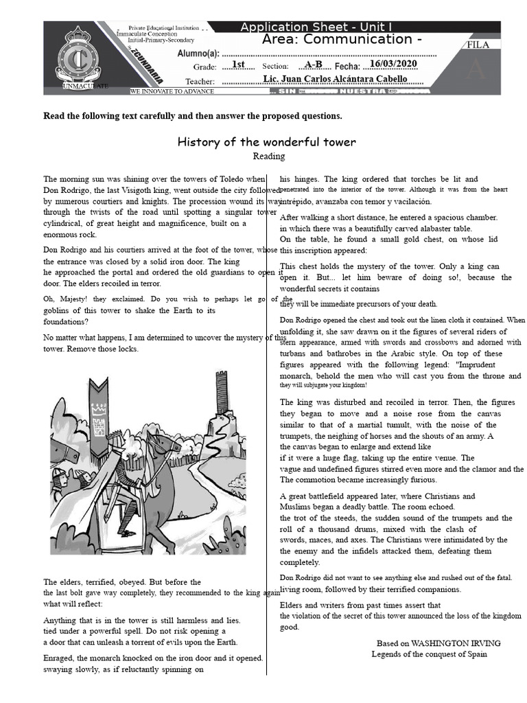 AD0101 - Reading Comprehension For CoVid-19 Times - 1st Grade | PDF