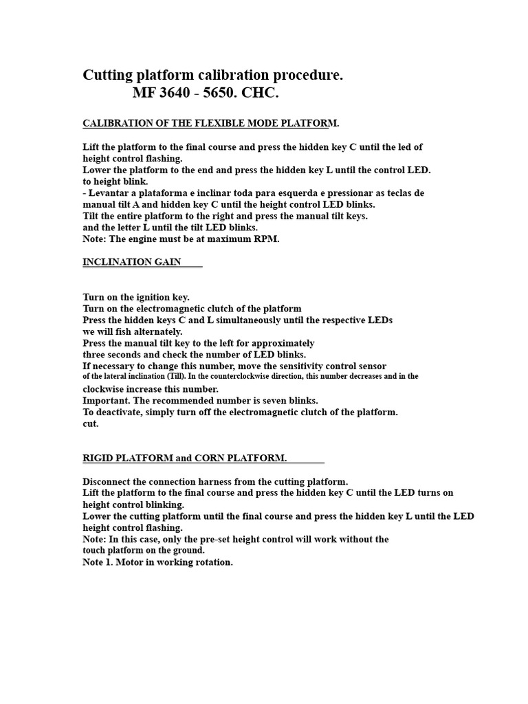 Calibration Procedure Cutting Platform | PDF | Manufactured Goods ...