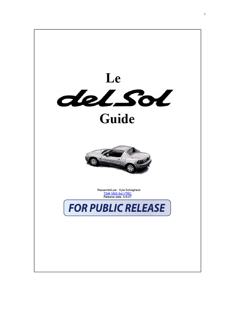 Guide complet du Honda Del Sol JDM | PDF | Technologie des véhicules ...