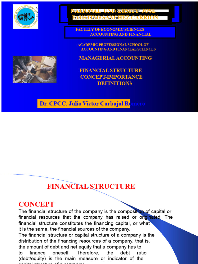 FINANCIAL STRUCTURE - CONCEPT - IMPORTANCE | PDF | Equity (Finance ...