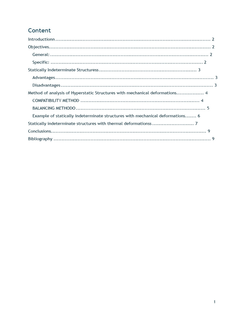 Statically determinate and indeterminate structures | PDF | Deformation ...