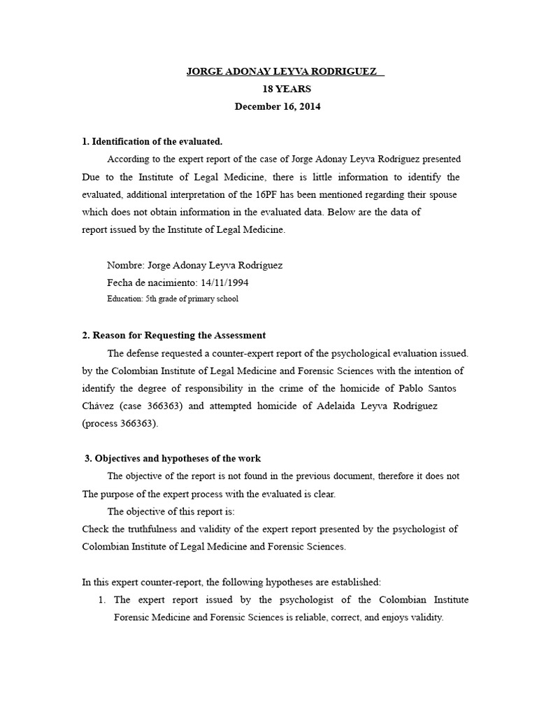 Jorge Adonay Leyva Rodriguez | PDF | Psychopathy | Mental Disorder