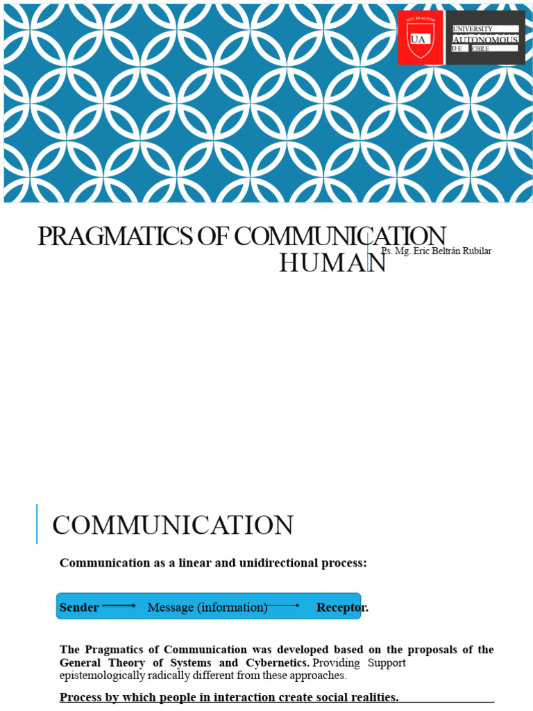Pragmatics of Human Communication | PDF | Communication | Nonverbal ...