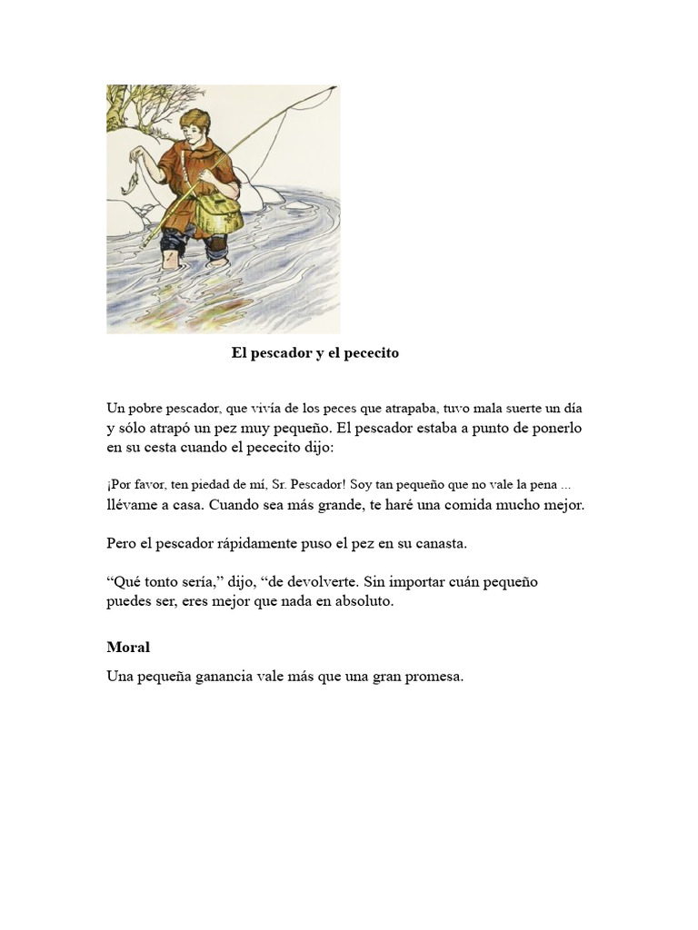El Pescador y El Pececito | PDF